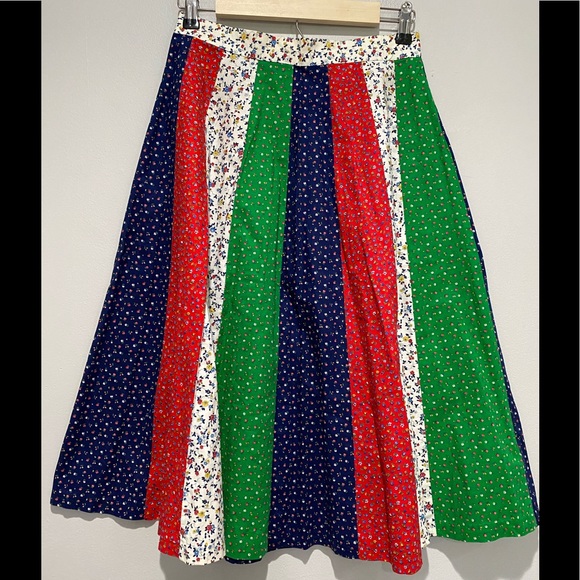 Vintage | Skirts | Vintage Multi Color Circle Skirt Size 2 | Poshmark